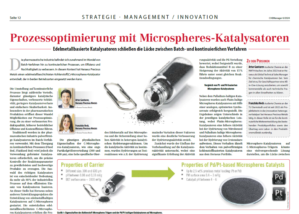 Prozessoptimierung mit Microspheres-Katalysatoren